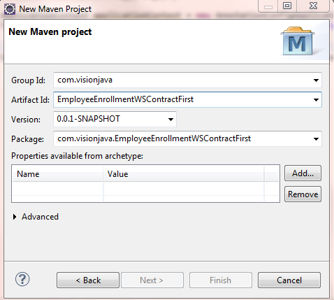 Following Steps summarize the process for creating the Spring-WS ...